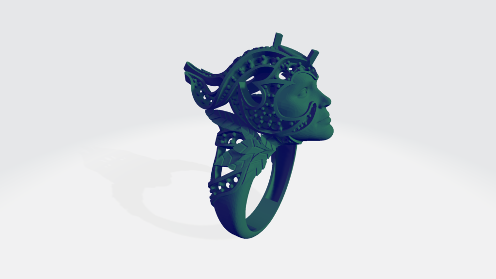 Face Ring 3D-print model file » murti3d.com